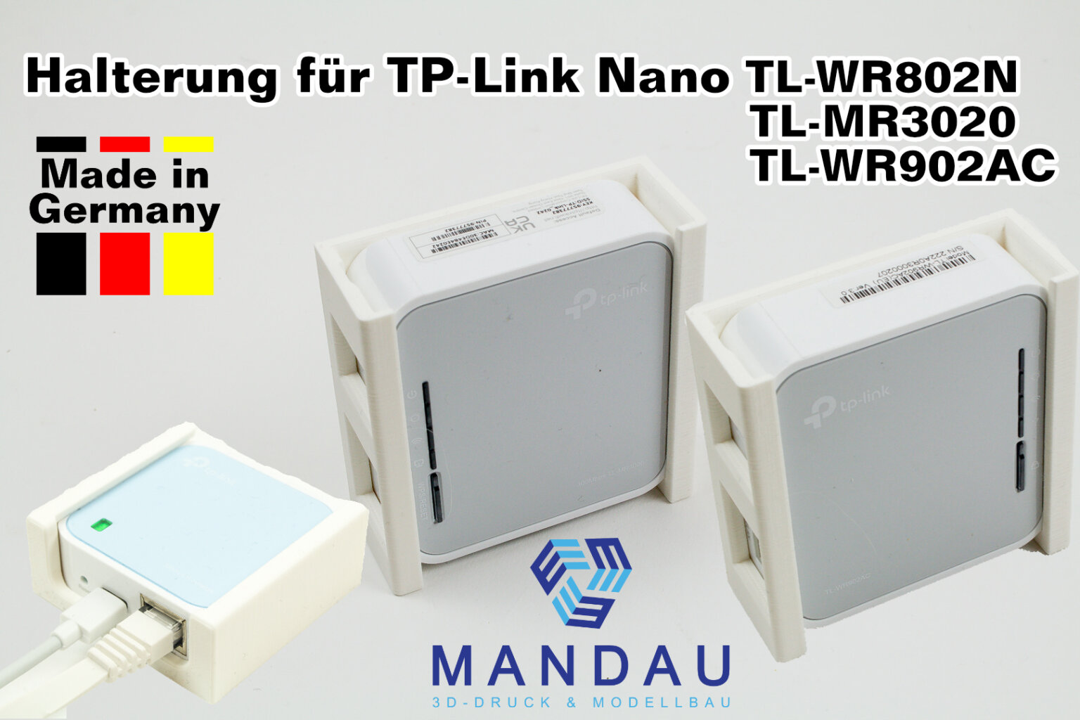 Wandhalterung für TP Link Nano Router TL-WR802N - Befestigung TL-MR ...