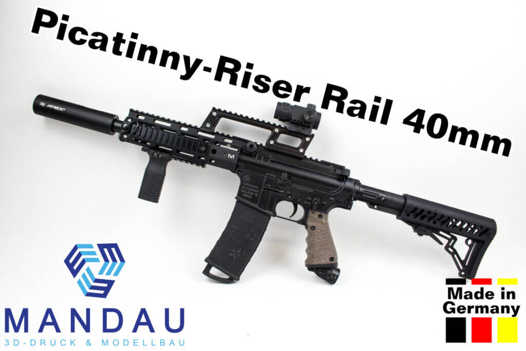 20mm Picatinny Rail Riser 40mm - Handle 21mm Carrier Griff G36 ...