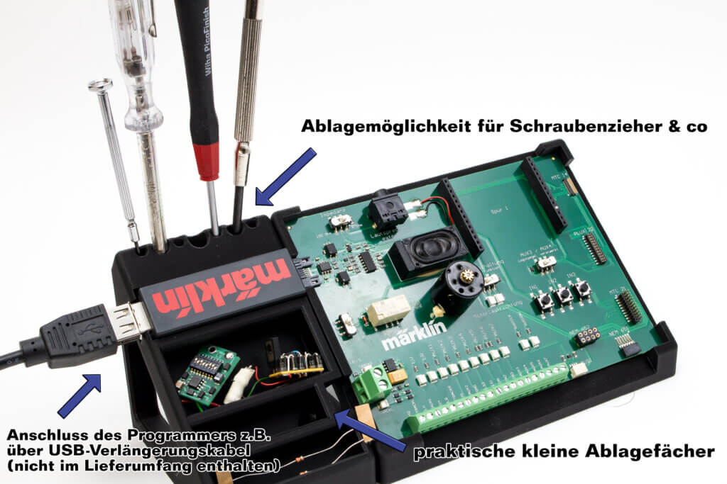 Tischhalterung für Märklin Decodertester 60970 & Erweiterung für ...