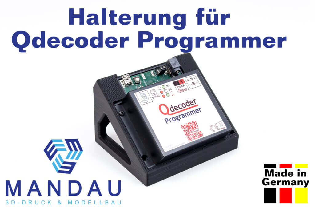 Tischhalterung für Qdecoder Programmer Mandau3D