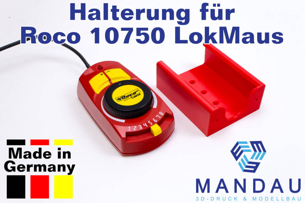 Halterung Roco Lokmaus 10750 rot Mandau3D