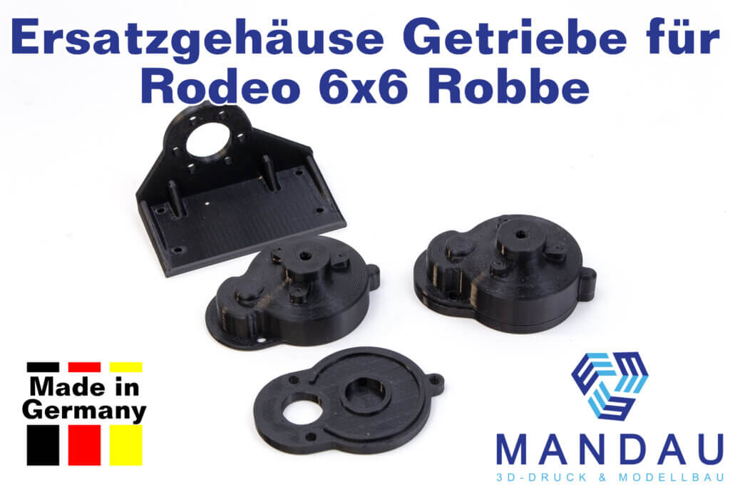 Ersatzgehäuse Getriebe für Robbe 6x6 Rodeo Mandau3D